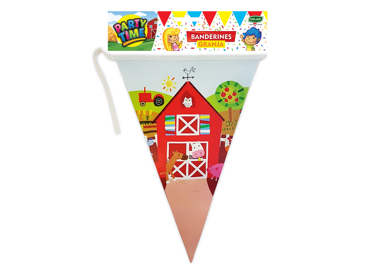 BANDERIN TRIANGULAR GRANJA | PARTY TIME